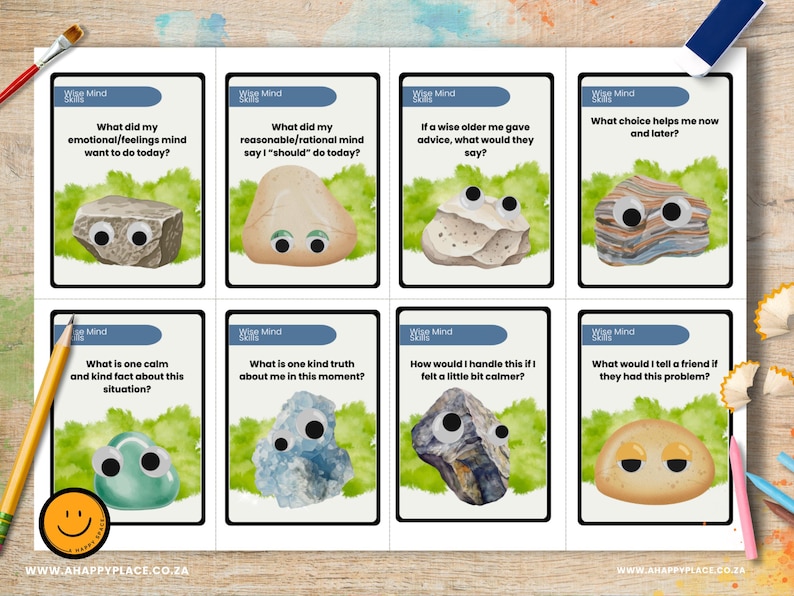 DBT Journal Prompts for Kids, Printable Therapy Skills for Distress ...