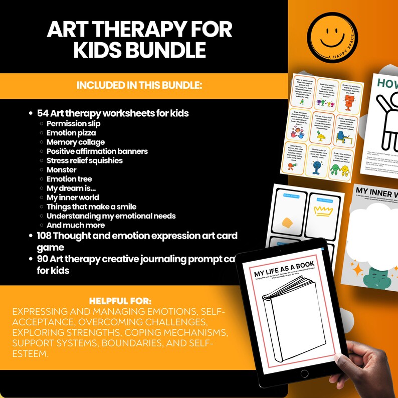 Art Therapy Worksheets Kids Tools Resource Therapeutic Play Creative ...