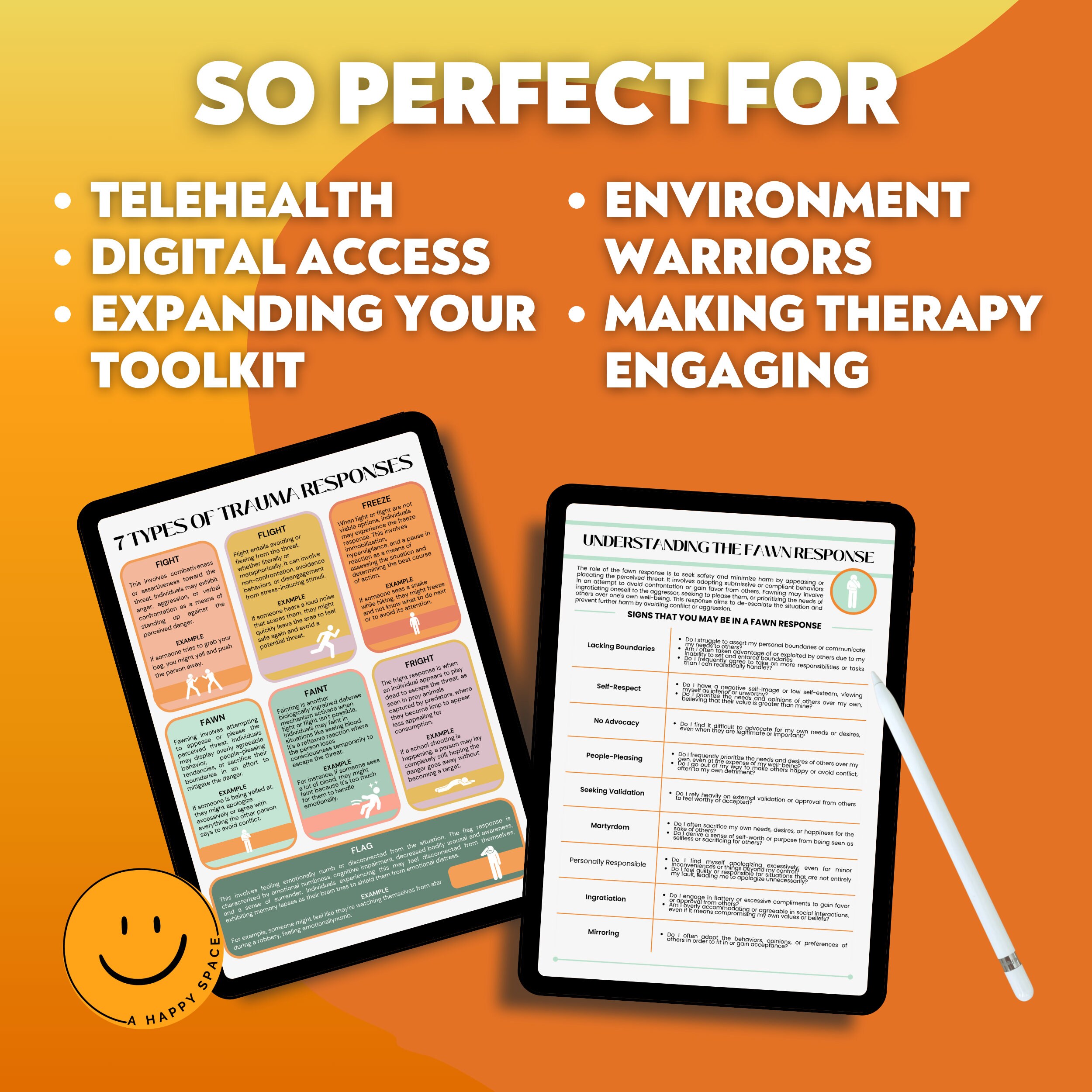 7 Types Signs Fight Flight Freeze Fawn Trauma Response Worksheets ...