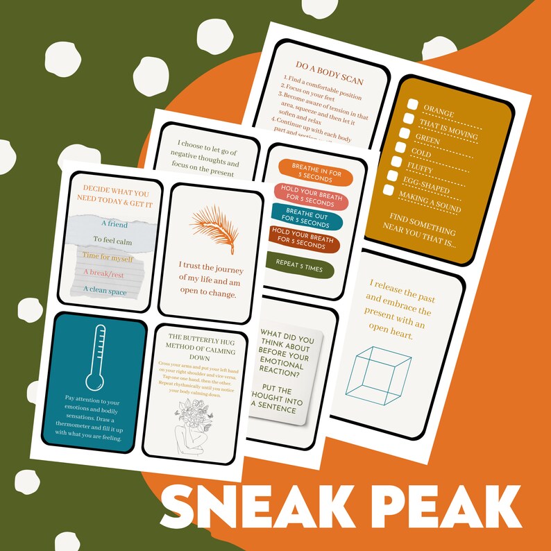 Mindful Coping Skill Cards for Adults Therapists PTSD Trauma DBT ...