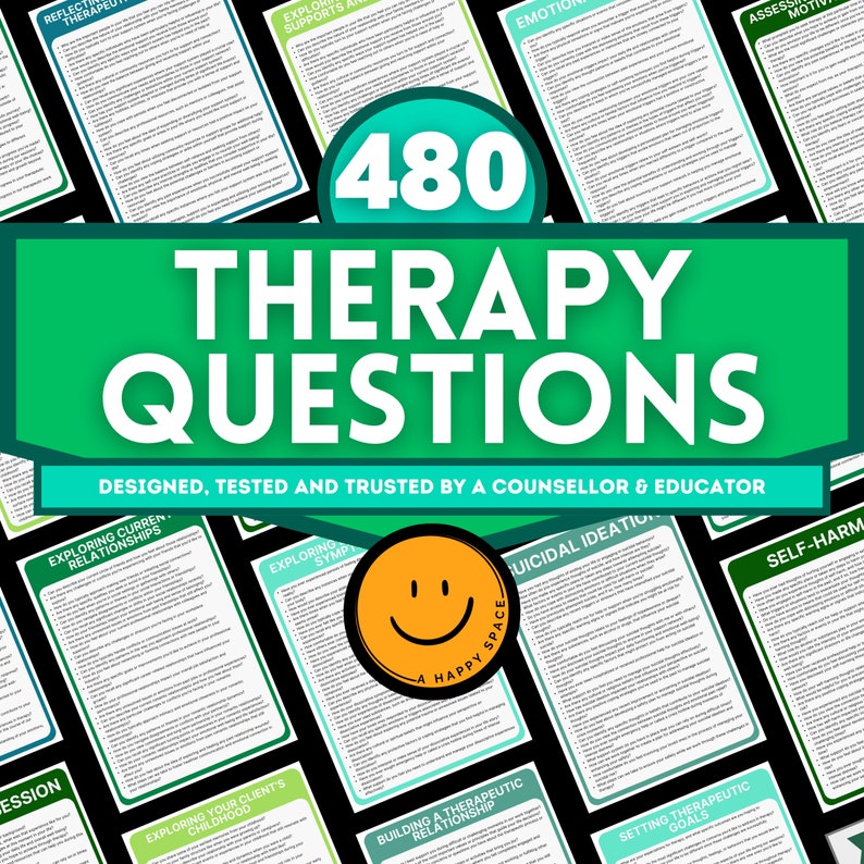 Therapy Counselor Resource Bundle Worksheets Workbook Cards Boundaries ...