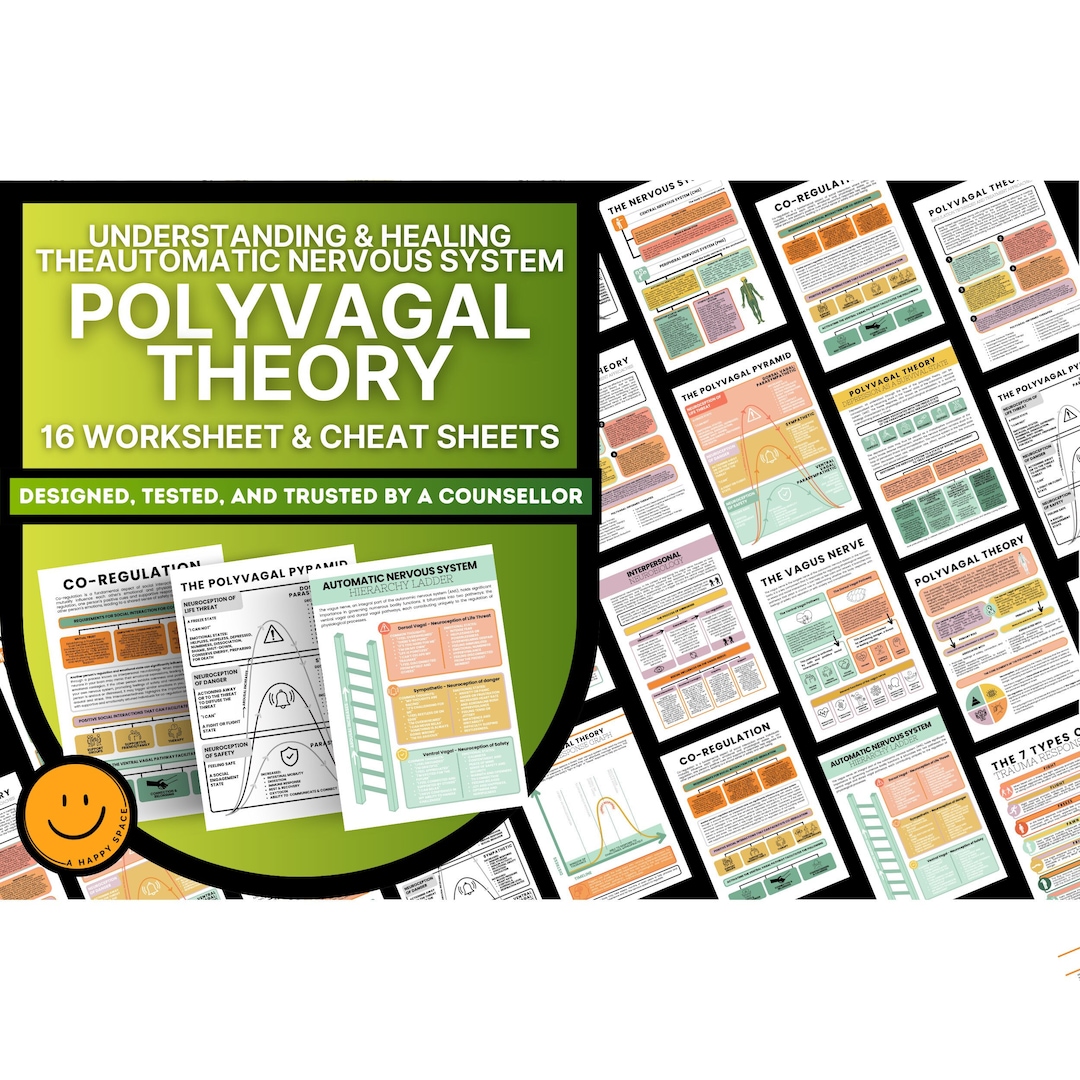 Polyvagal Theory Worksheets Cheatsheet Nervous System Regulation Vagus ...