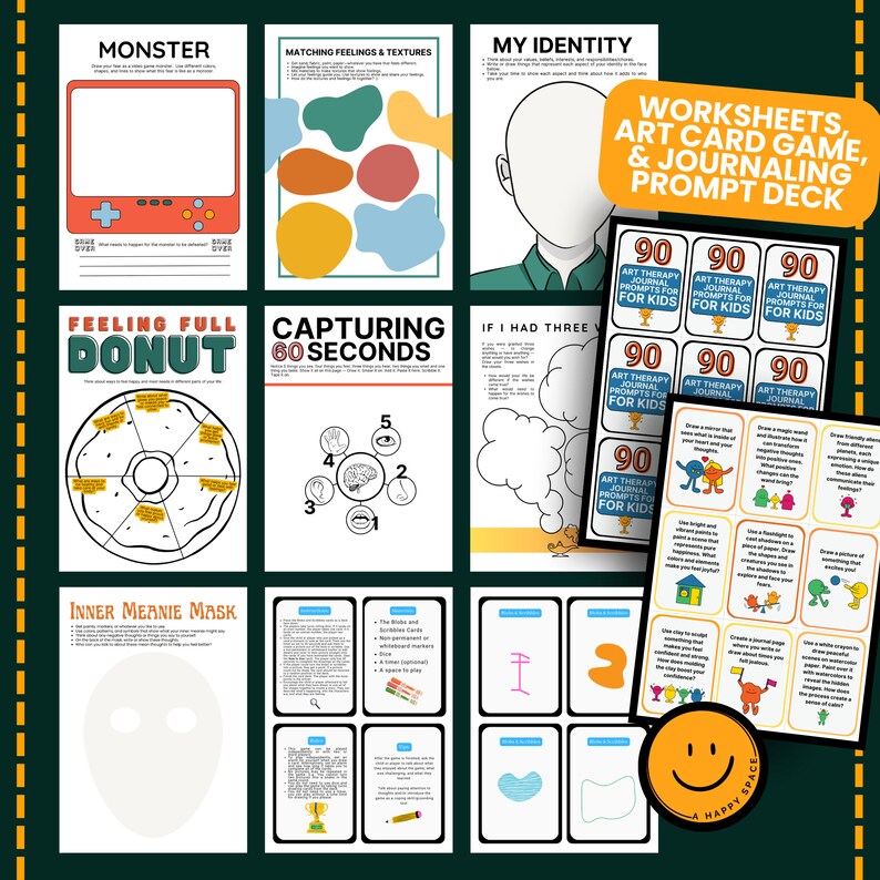 Art Therapy Worksheets Kids Tools Resource Therapeutic Play Creative ...