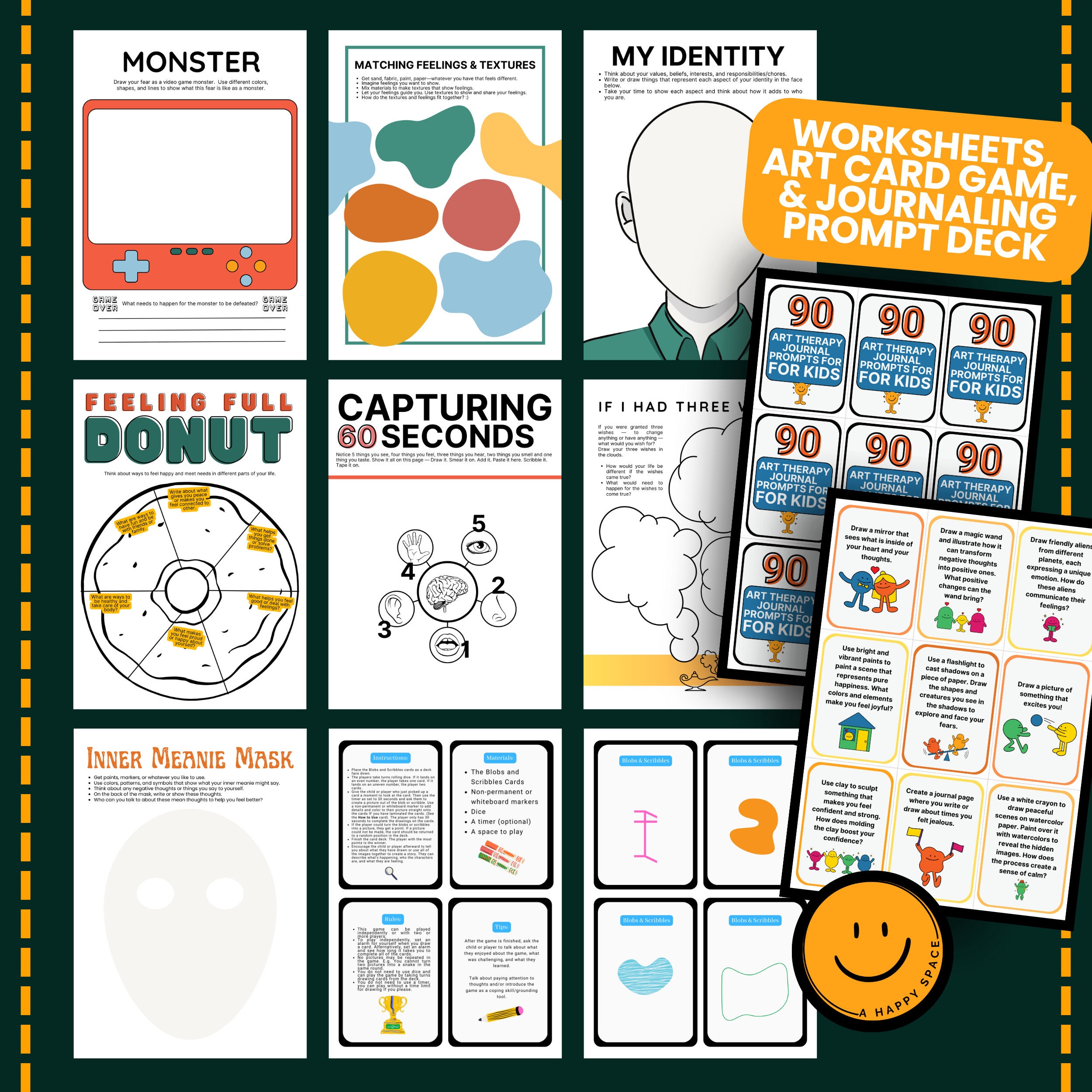 Art Therapy Worksheets Kids Tools Resource Therapeutic Play Creative ...