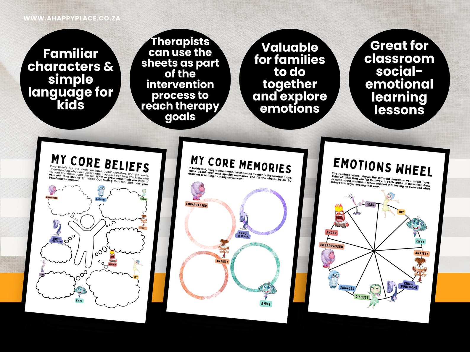 Inside Out 2 Worksheets PDF, Emotional Regulation Printable SEL and ...
