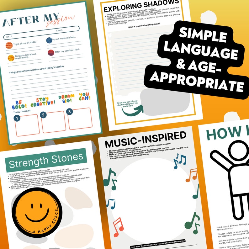 Art Therapy Worksheets Kids Tools Resource Therapeutic Play Creative ...