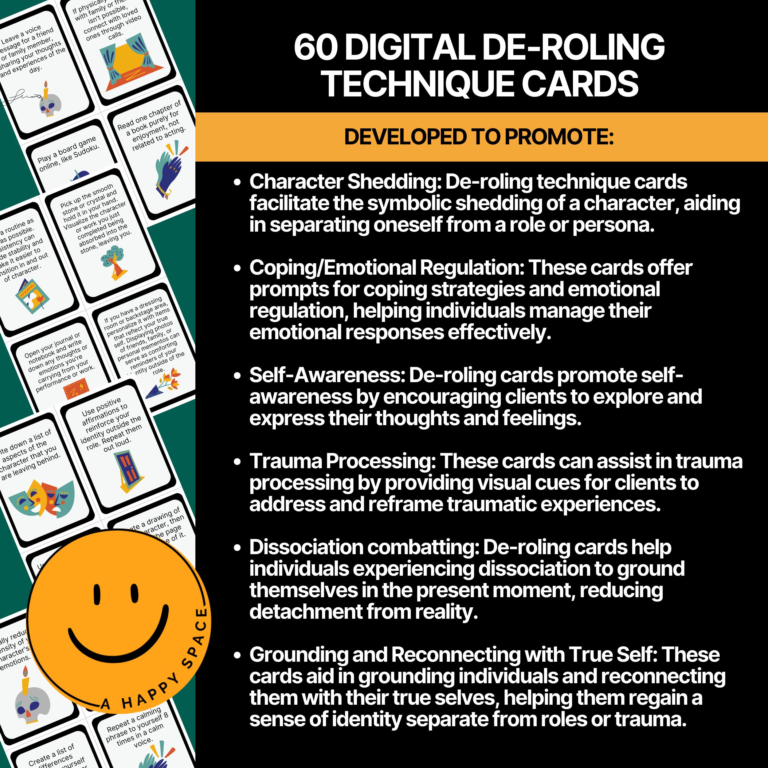 De-roling Coping Technique Cards for Children, Teens & Adults Drama ...