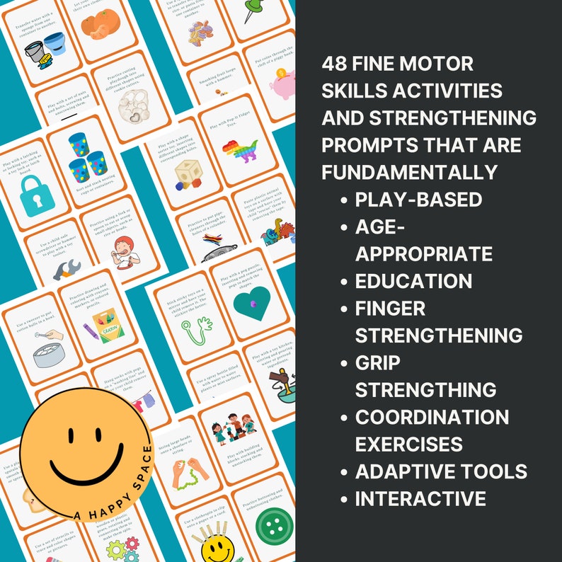 Prewriting Fine Motor Activity Skills Cards Child Development Resource ...