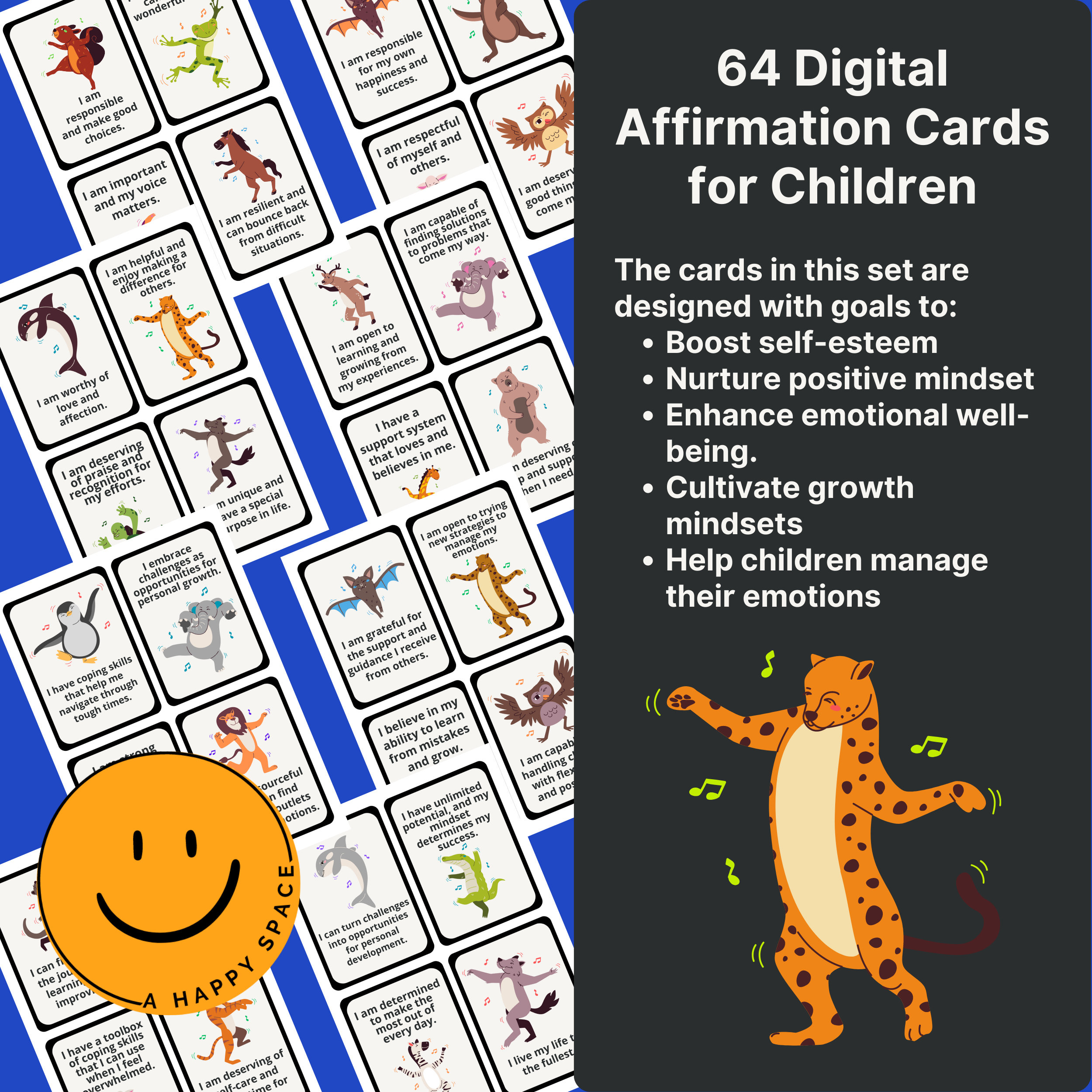 Affirmation Cards for Kids, School Counselor, Self-esteem Flashcards ...