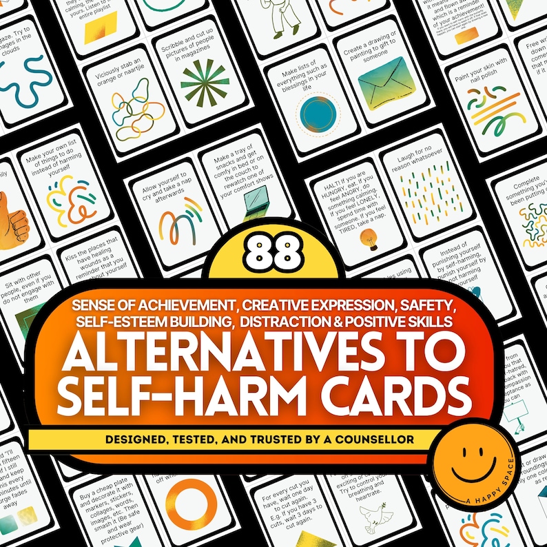 Alternative Coping Skills to Self-harm & Self-injury Cards for Teens ...