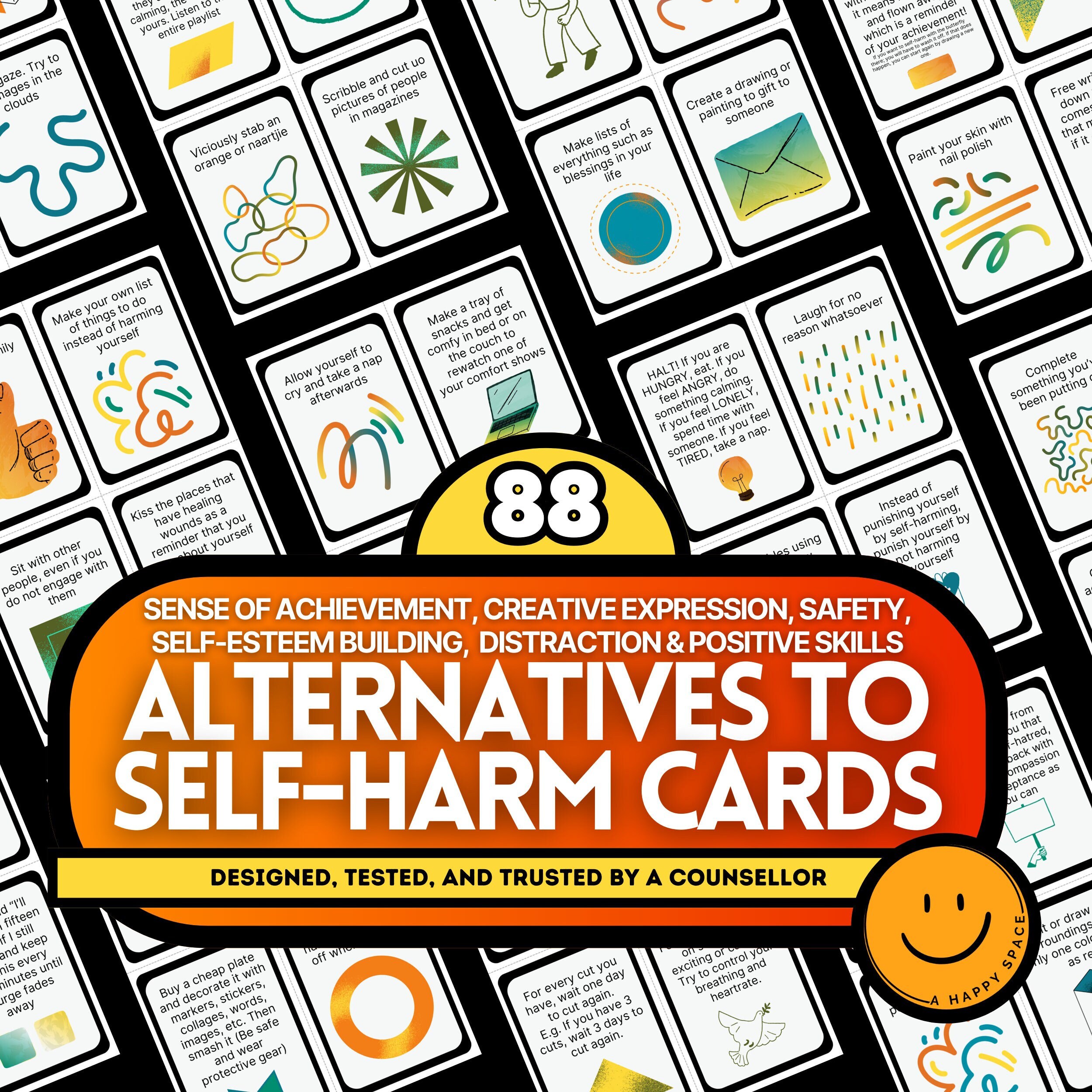Alternative Coping Skills to Self-harm & Self-injury Cards for Teens ...