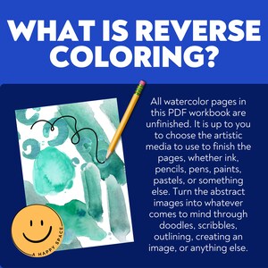 Reverse Coloring Art Therapy Resource Mindful Coping Tools Therapeutic ...