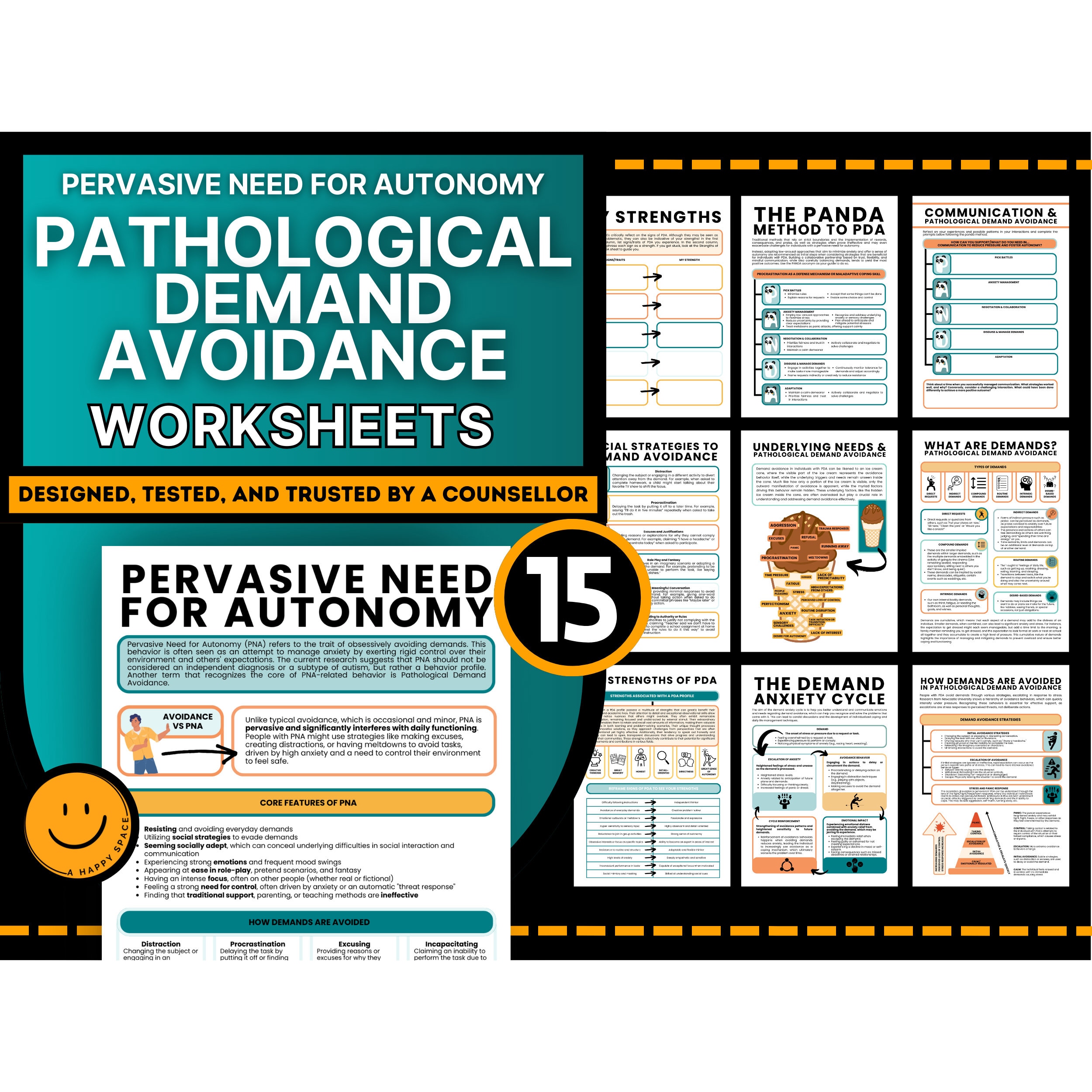 Pathological Demand Avoidance Worksheets PDA Pervasive Need Autonomy Autism ASC ADHD Behavior ...