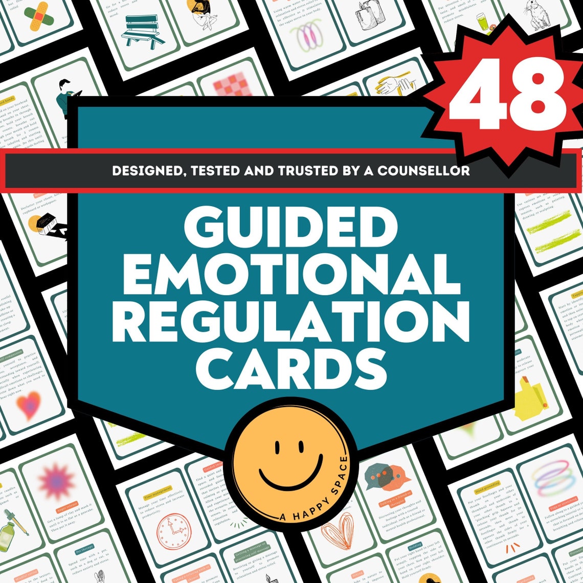 Guided Emotional Regulation Cards, EQ Coping Skill Cards, SEL Skills ...