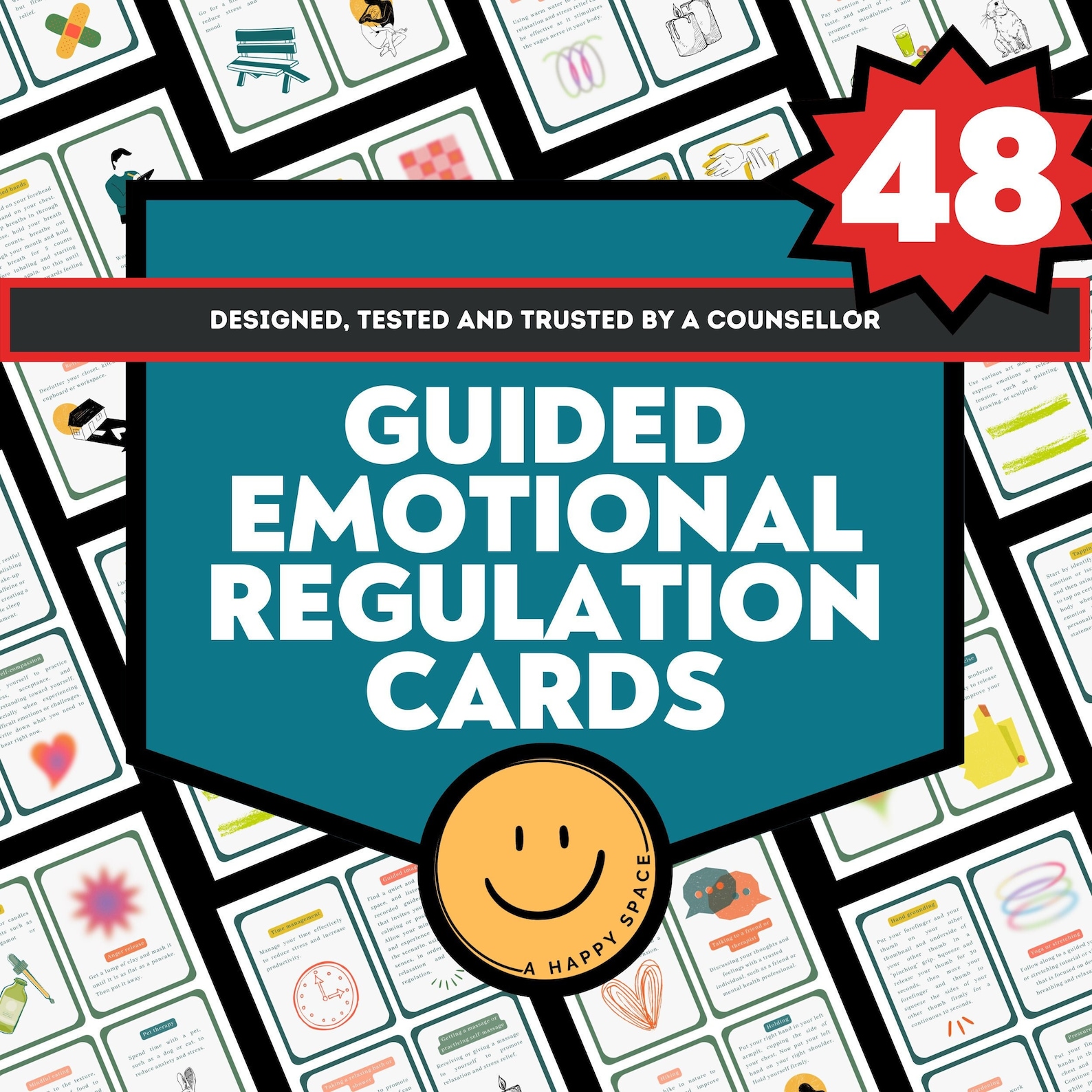 Guided Emotional Regulation Cards, EQ Coping Skill Cards, SEL Skills ...