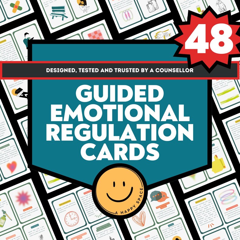 Guided Emotional Regulation Cards, EQ Coping Skill Cards, SEL Skills ...