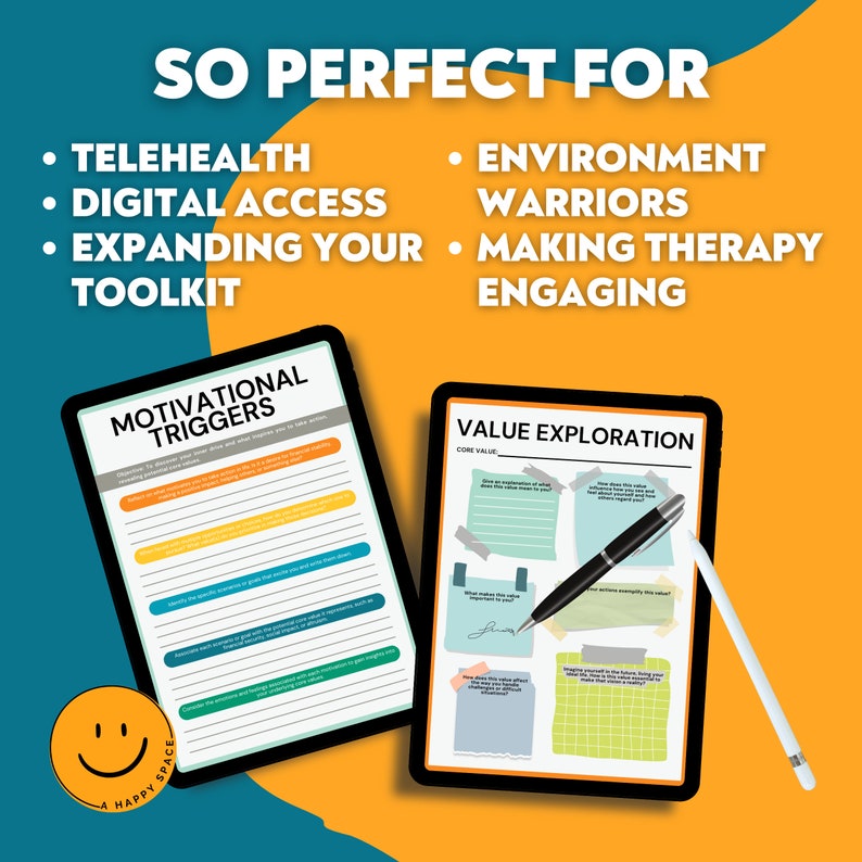 Core Values Worksheets Lists Therapeutic Question Conversation Cards ...