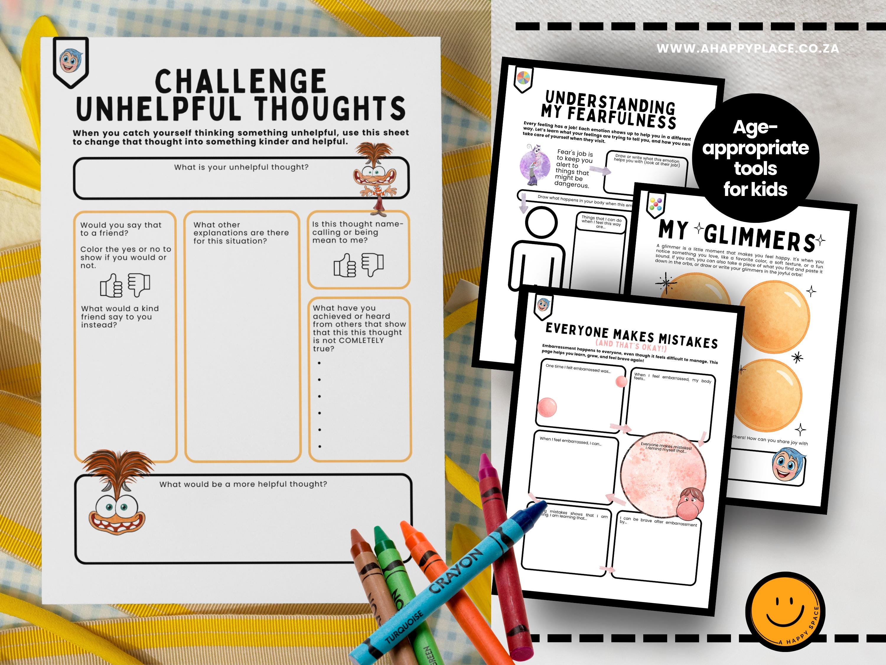 Inside Out 2 Worksheets PDF, Emotional Regulation Printable SEL and ...