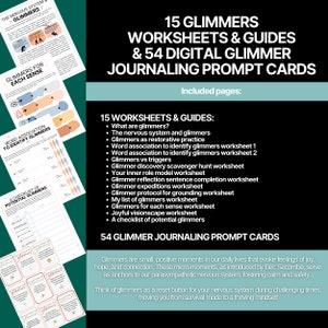 Glimmers Triggers Worksheets Journaling Cards Polyvagal Deb Dana ...