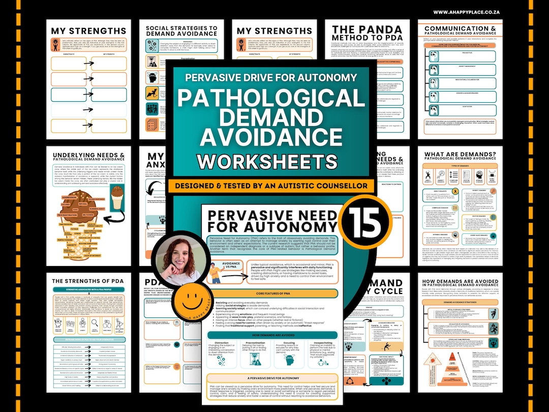 Pathological Demand Avoidance Worksheets PDA Pervasive Drive for ...