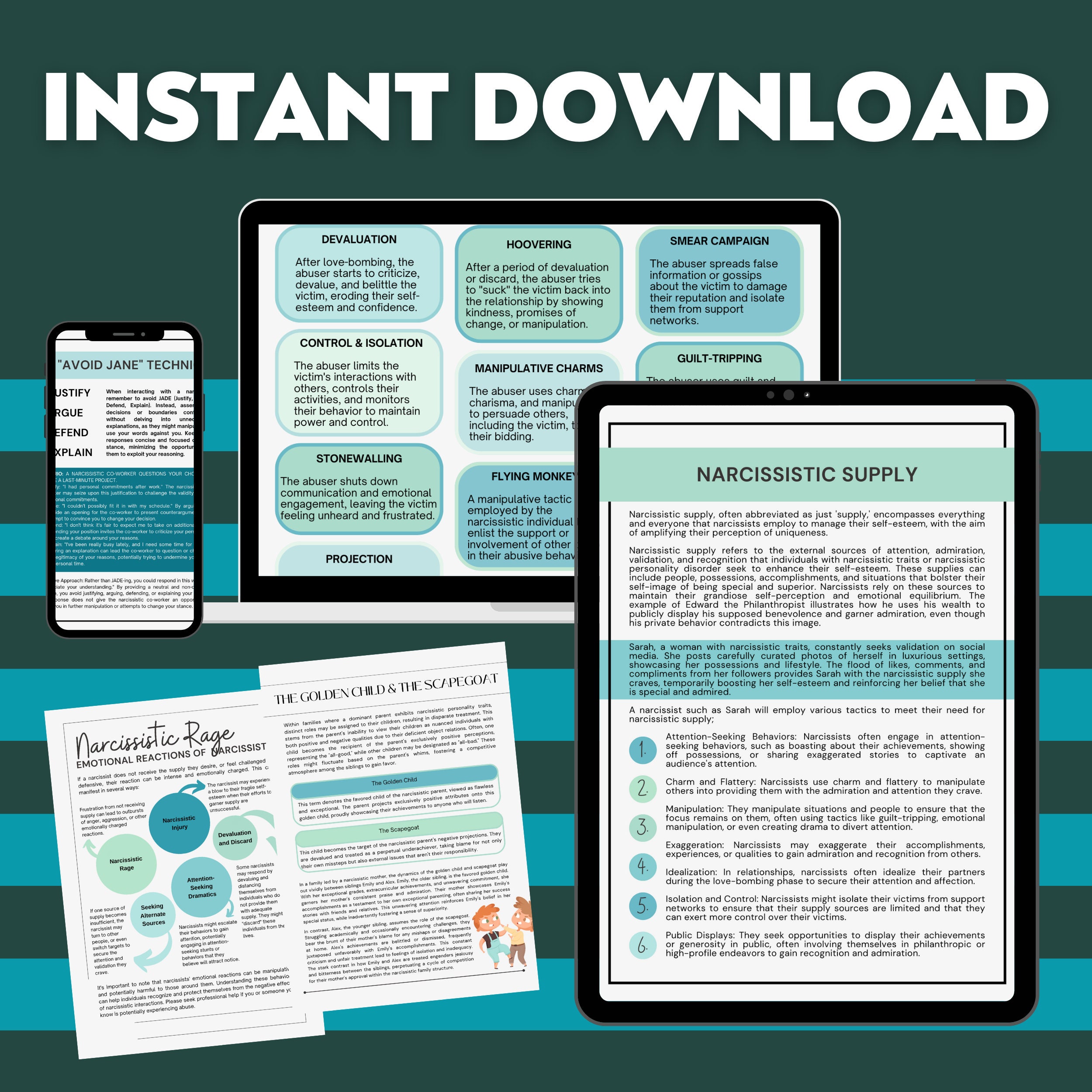 Narcissism Terms Techniques Cheat Sheets Narcissistic Abuse Recovery ...