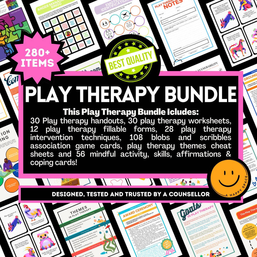 Play Therapy Resource Bundle for Therapists Child School Counselor ...