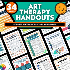 Art Therapy Worksheets Techniques Resource Cards Therapeutic Healing ...