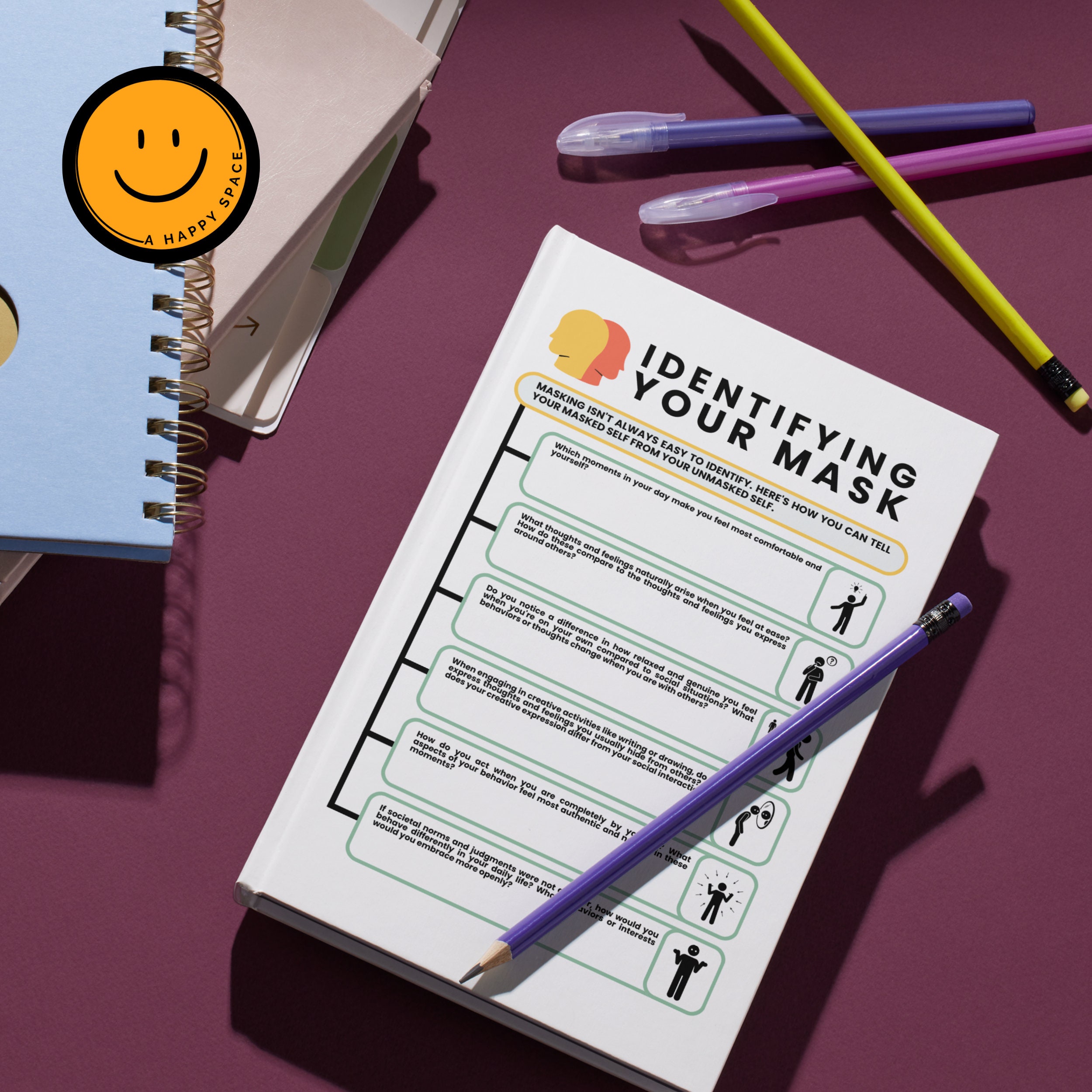 Masking Unmasking Worksheets Neurodivergent Neurodiversity-affirming ...