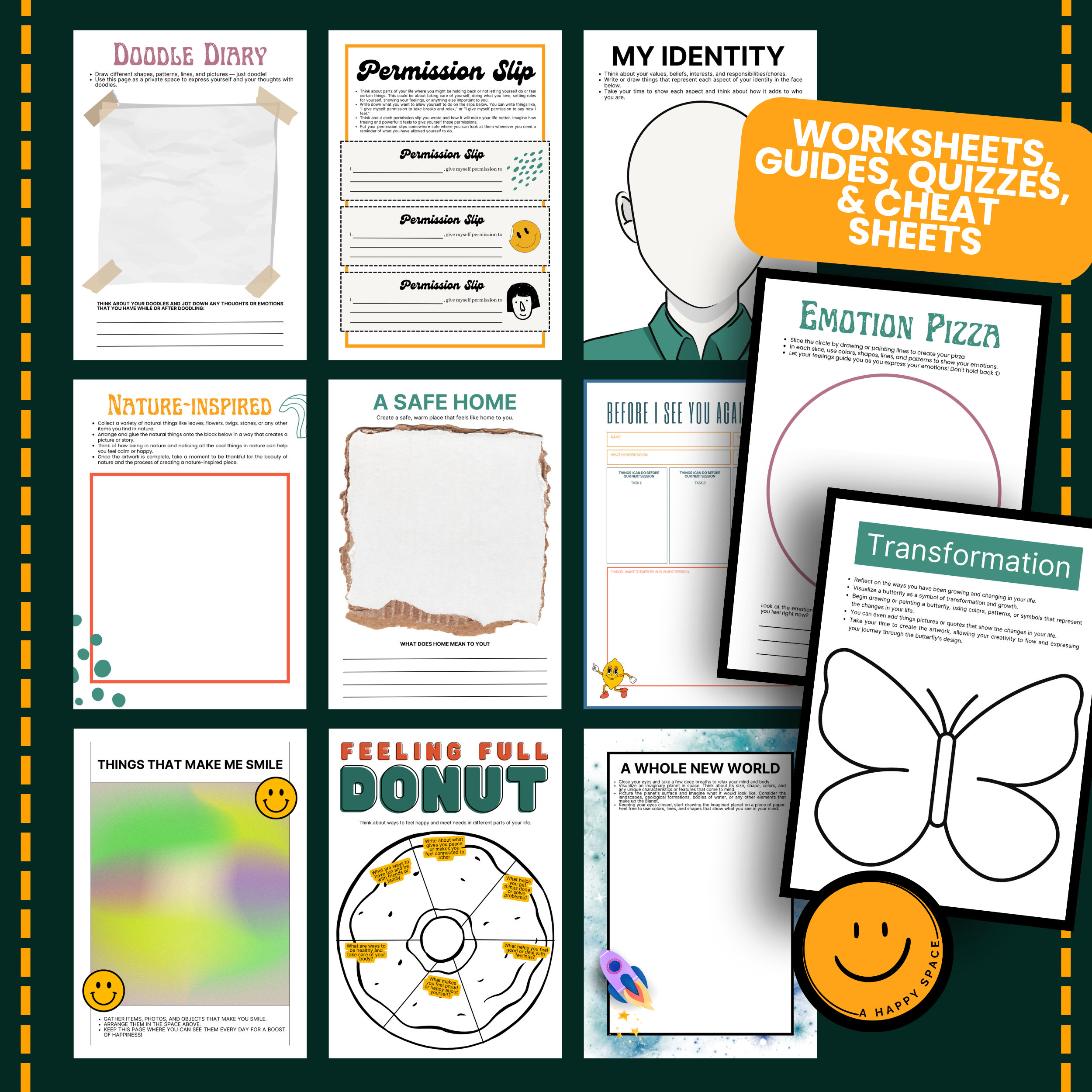 Art Therapy Worksheets Kids Tools Resource Therapeutic Play Creative ...