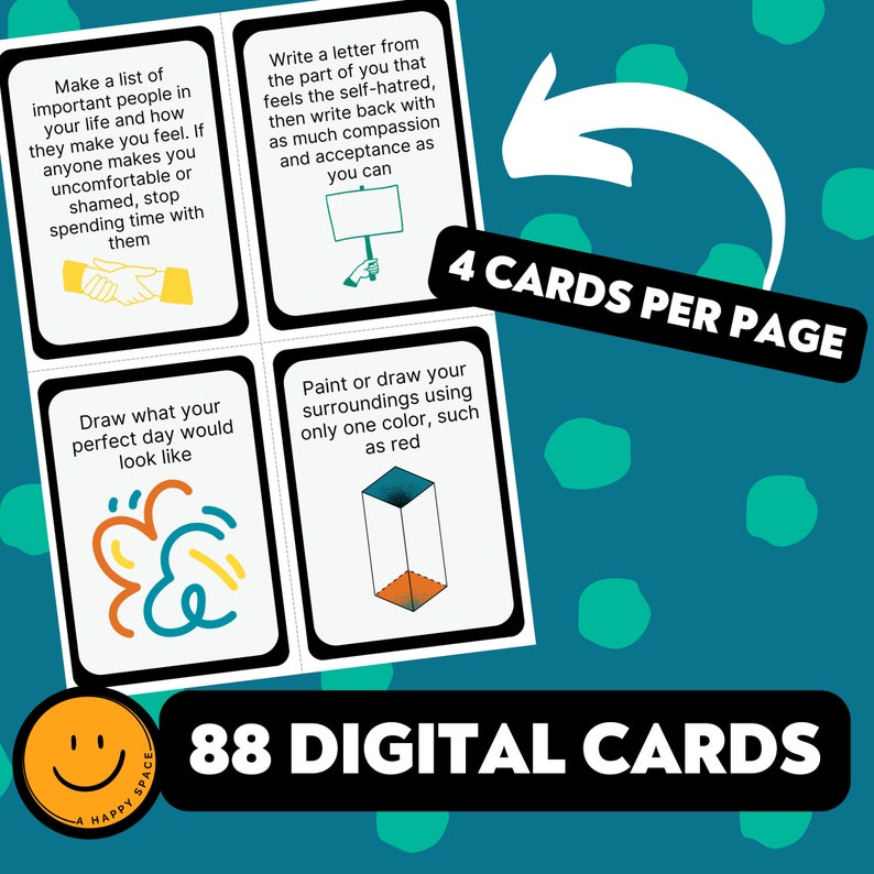 Alternative Coping Skills to Self-harm & Self-injury Cards for Teens ...