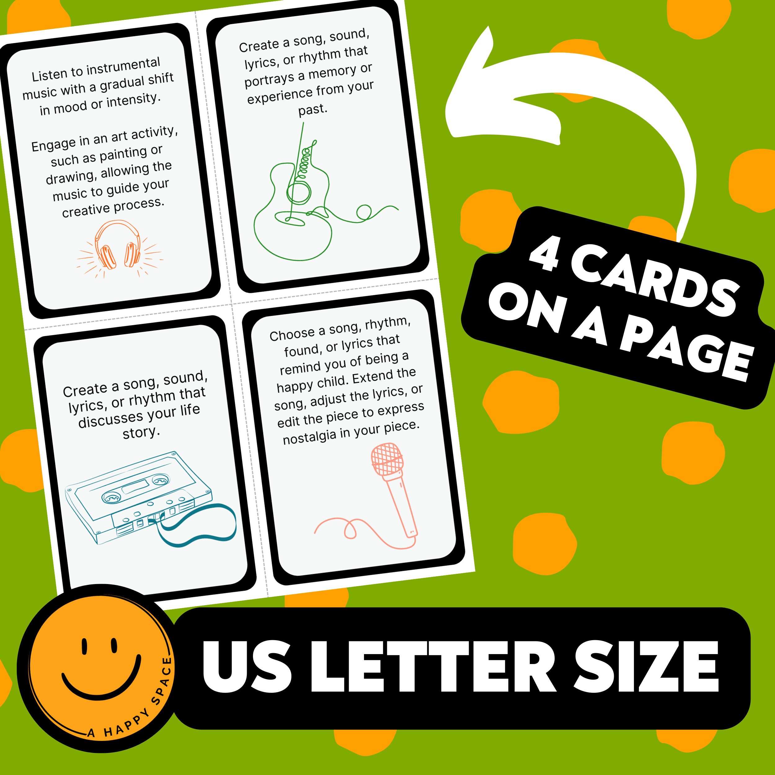 Music Therapy Coping Skills Cards Therapists Creative Intervention ...