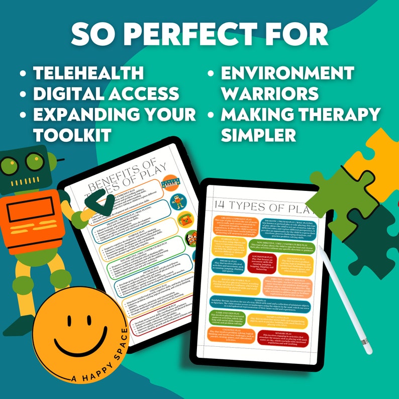 Types of Children's Play Cheat Sheet Categories Therapist Resource ...