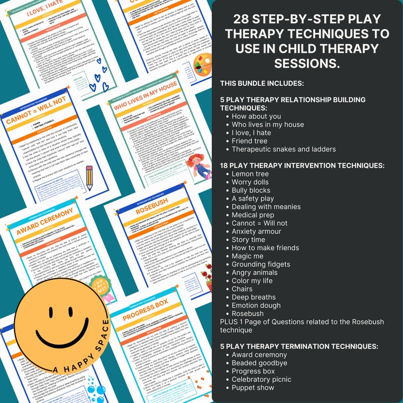 Play Therapy Guided Techniques for Therapists Child School Counselor ...