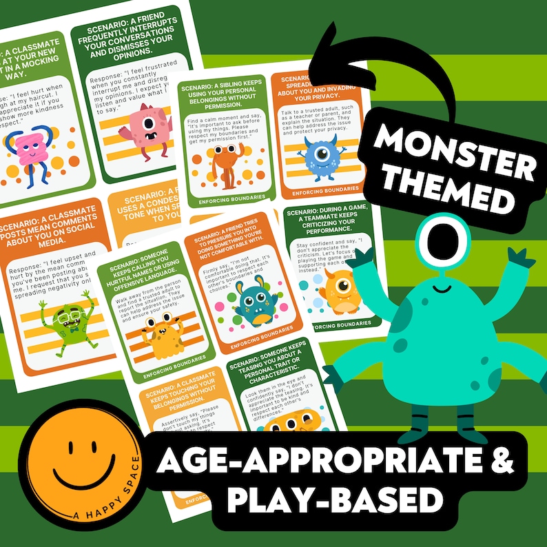 Boundary Setting & Enforcing Cheat Cards for Kids Assertiveness Social ...