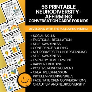 Autism ASC ASD Conversation Cards Kids Tweens Group Therapy Questions ...