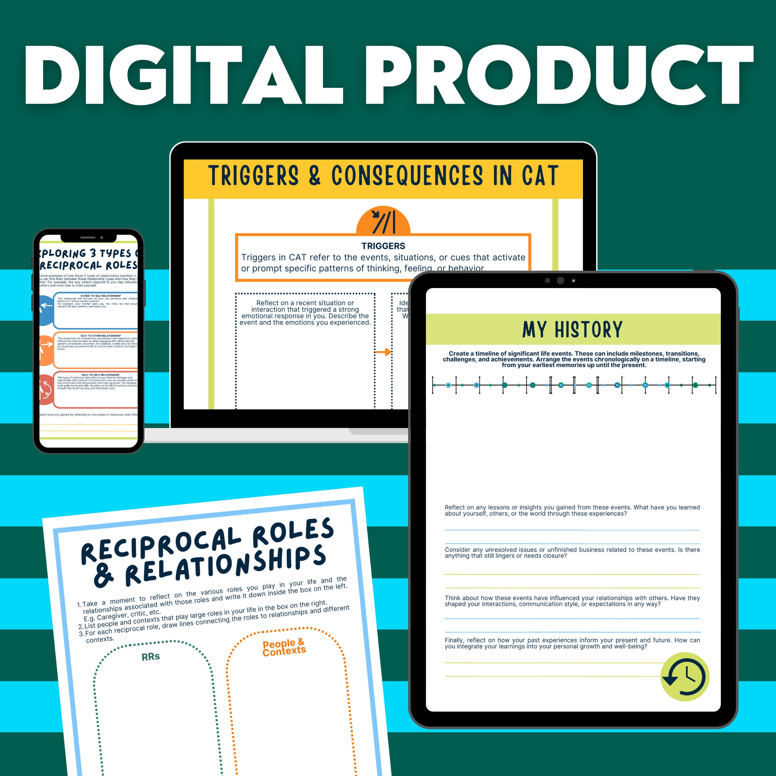 Cognitive Analytic Therapy CAT Worksheets Brief Therapy Attachment ...