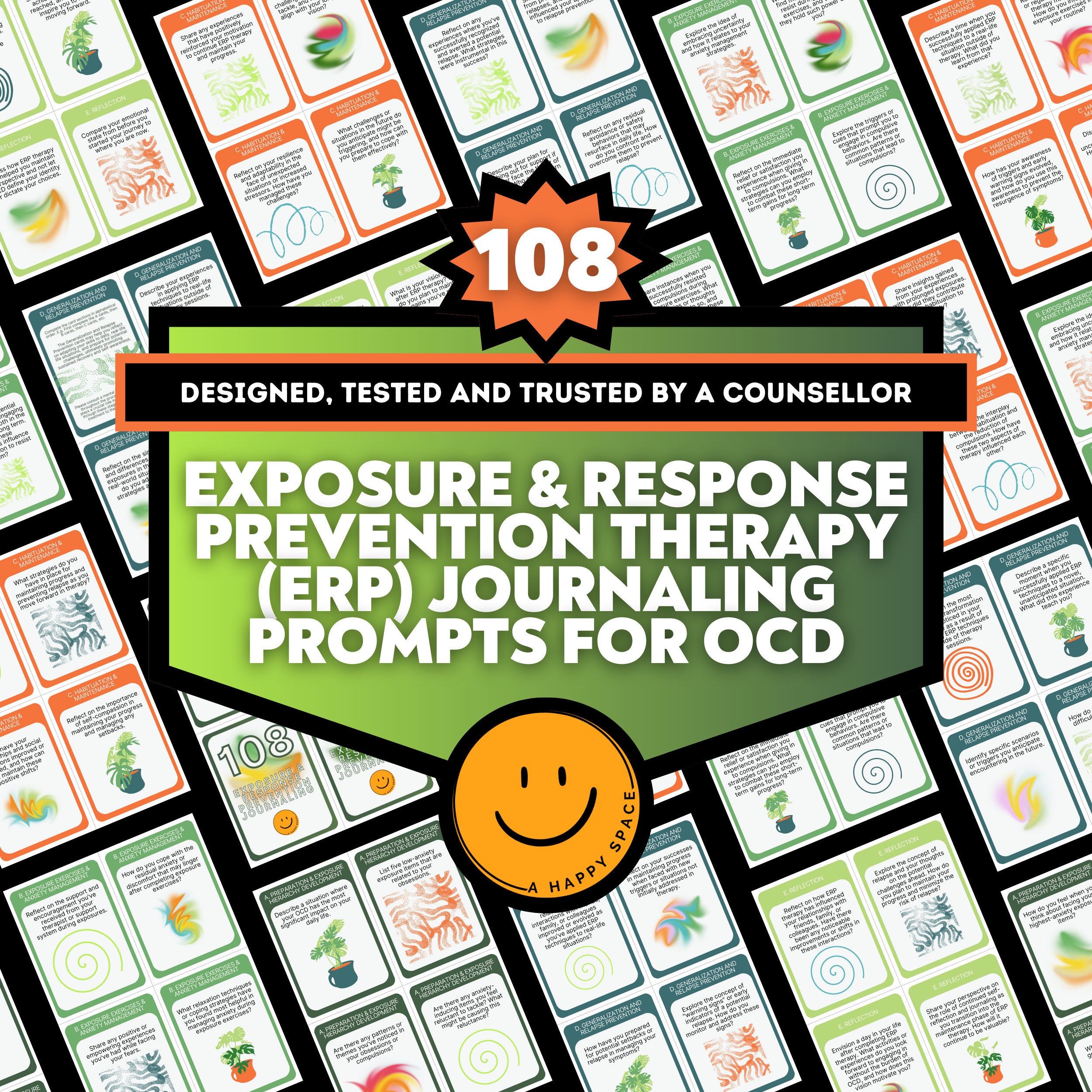 Exposure and Response Prevention Therapy Journal Prompts Teens Adults ...