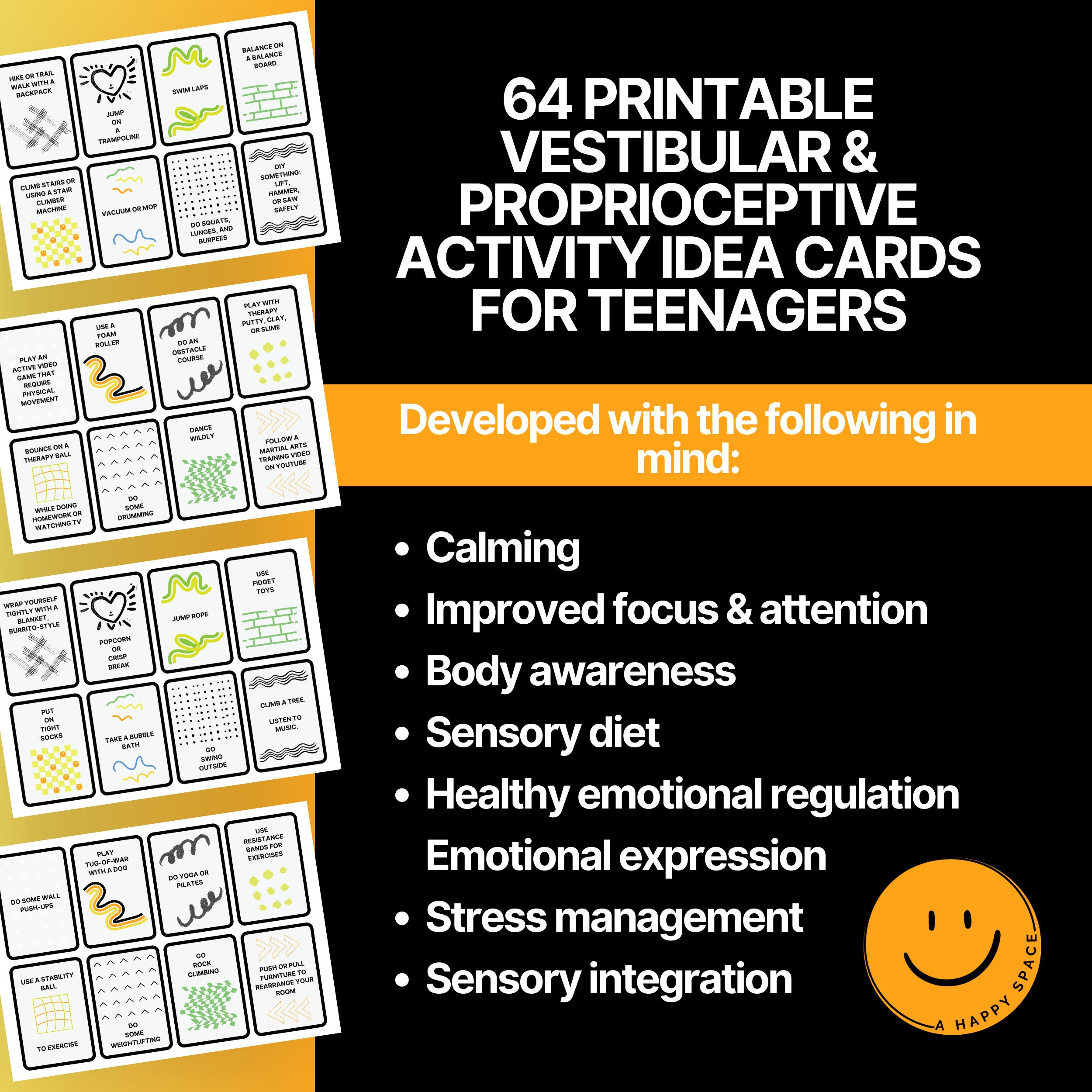 Proprioception & Vestibular Sensory Diet Processing Disorder Activity ...