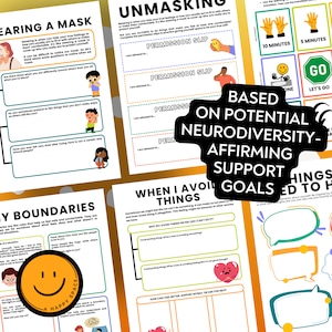 Autism Worksheets ASD Kids Workbook Autistic Children Unmasking Special ...