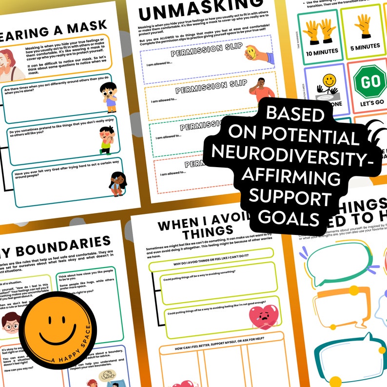 Autism Worksheets ASD Kids Workbook Autistic Children Unmasking Special ...