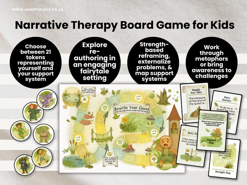 Narrative Therapy Board Game for Kids, PDF Re-authoring, Identity ...