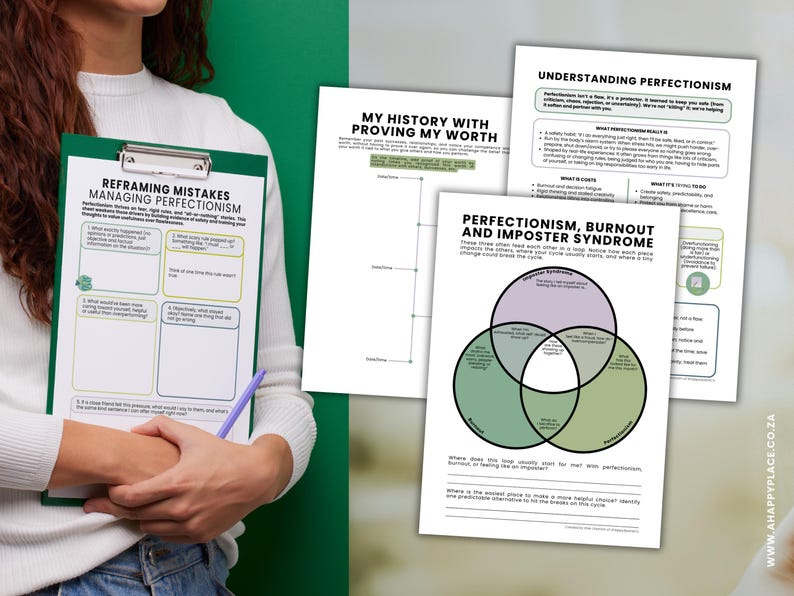 Perfectionism Worksheet, Trauma Informed CBT Therapy & Counseling ...