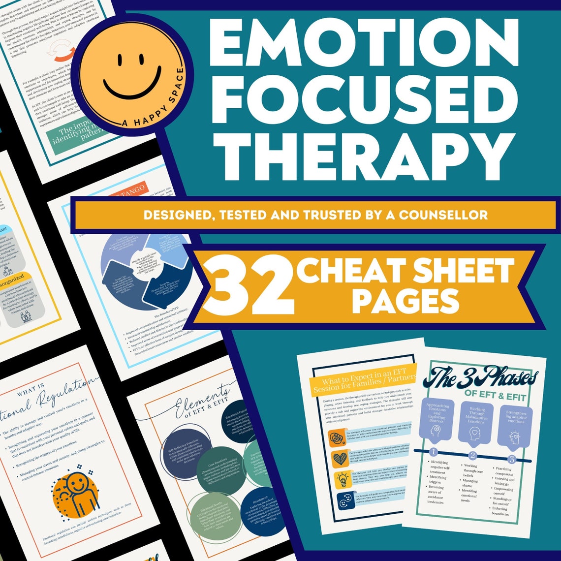 Emotion Focused Individual Therapy EFIT for Therapist EFT Cheat Sheets ...