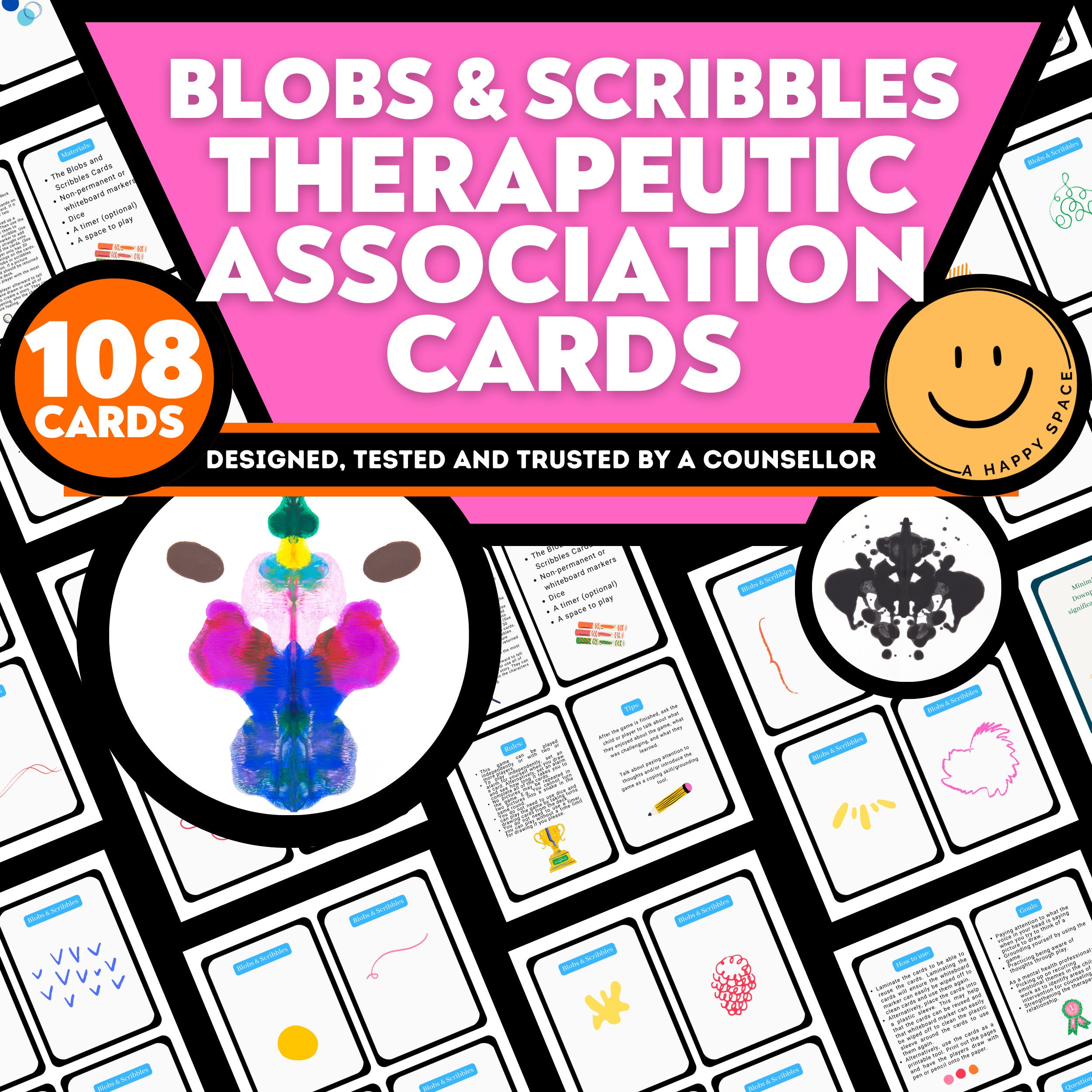 Art Therapy Worksheets Techniques Resource Cards Therapeutic Healing ...