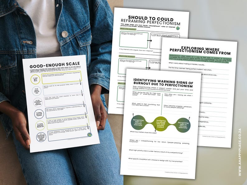Perfectionism Worksheet, Trauma Informed CBT Therapy & Counseling ...