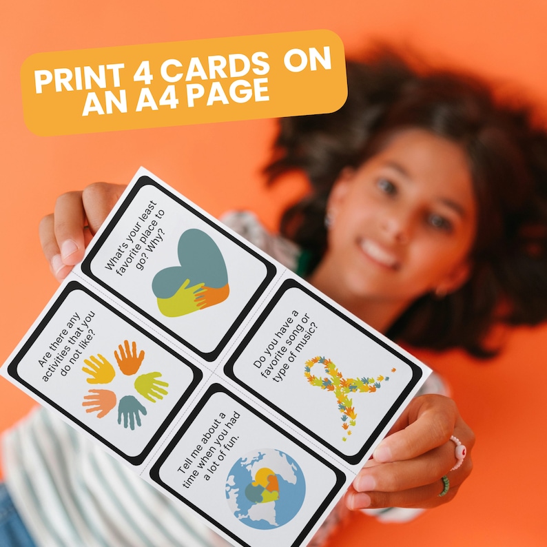 Autism ASC ASD Conversation Cards Kids Tweens Group Therapy Questions ...