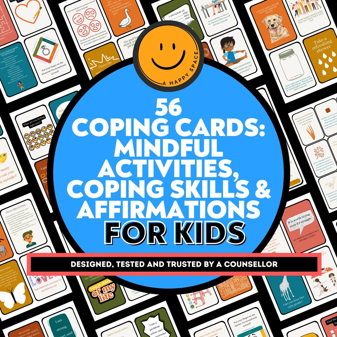 Mindful Activities Affirmations Coping Cards for Kids Emotional ...