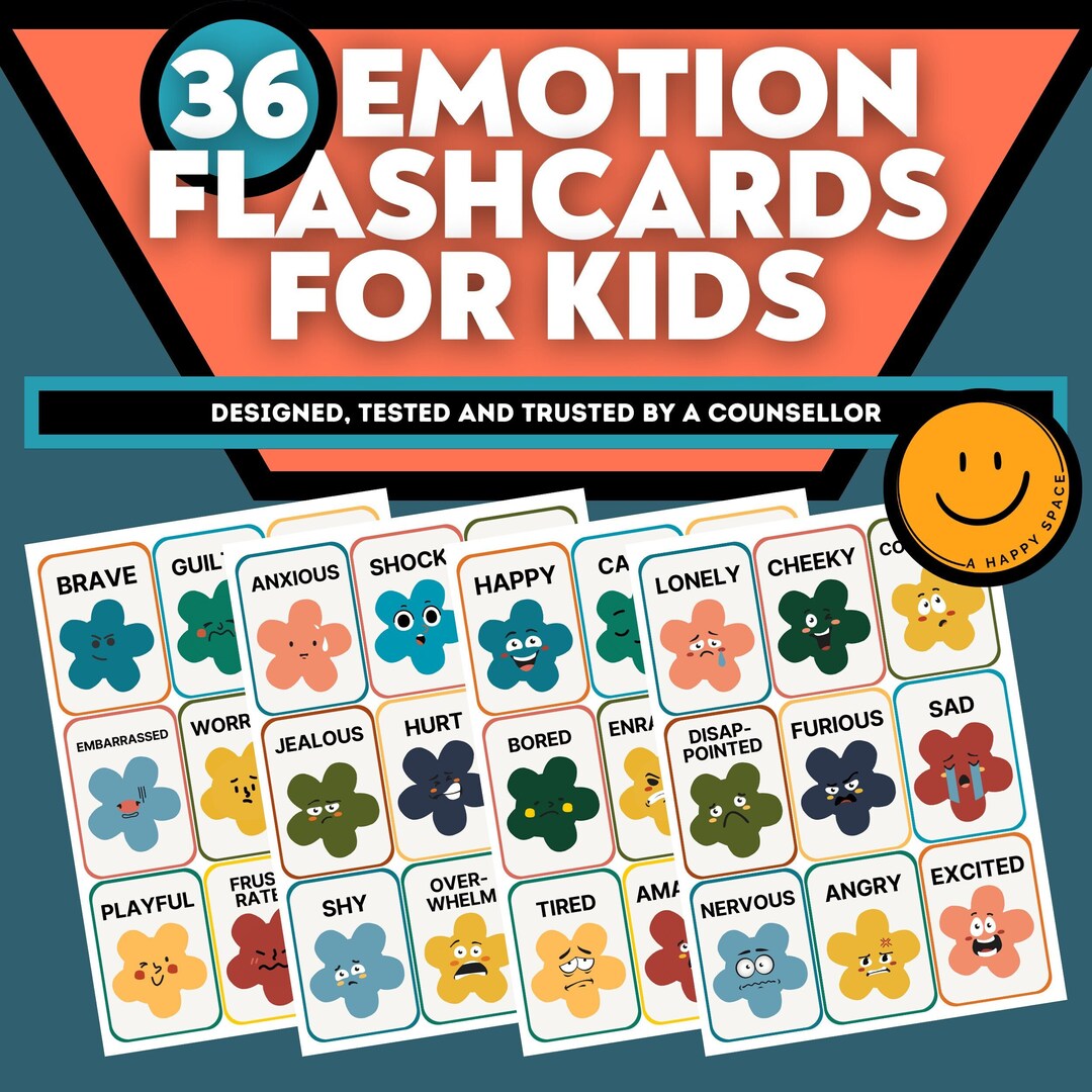 Identifying Emotion Flashcards Kids Social Skills SEL ASD Autism ...