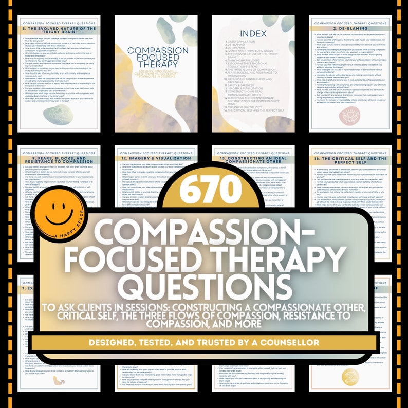 Compassion-focused Therapy CFT Questions Cheat Sheet Compassionate Mind ...