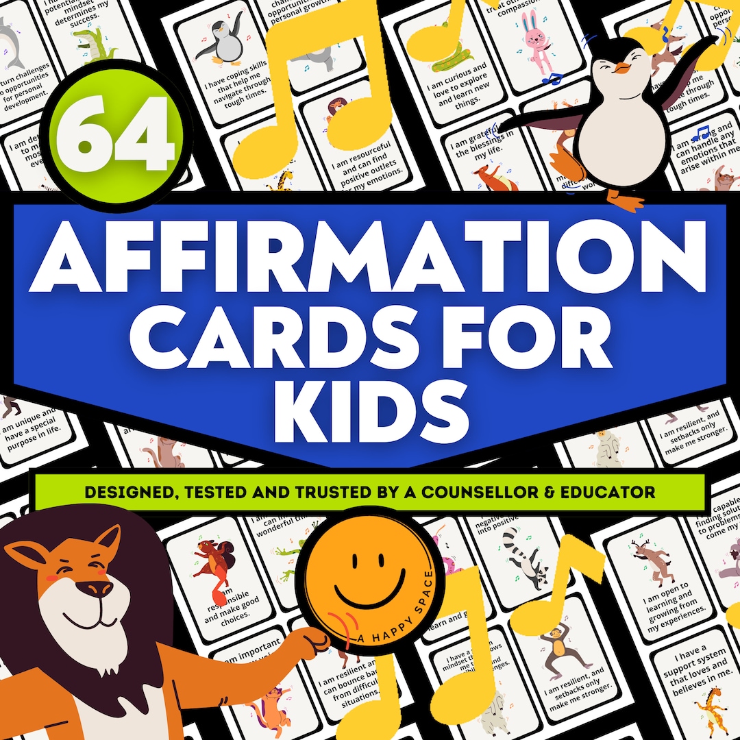 Affirmation Cards for Kids, School Counselor, Self-esteem Flashcards ...